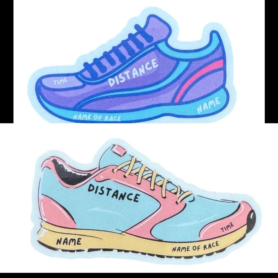 Custom Running Shoe Sticker, Personalized Running Sticker, Running ...