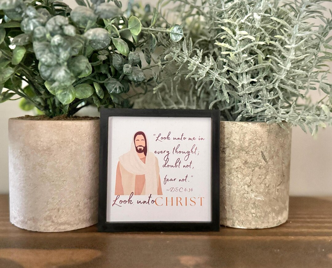 Look Unto Me in Every Thought Christmas Wall Art, Religious Artwork ...