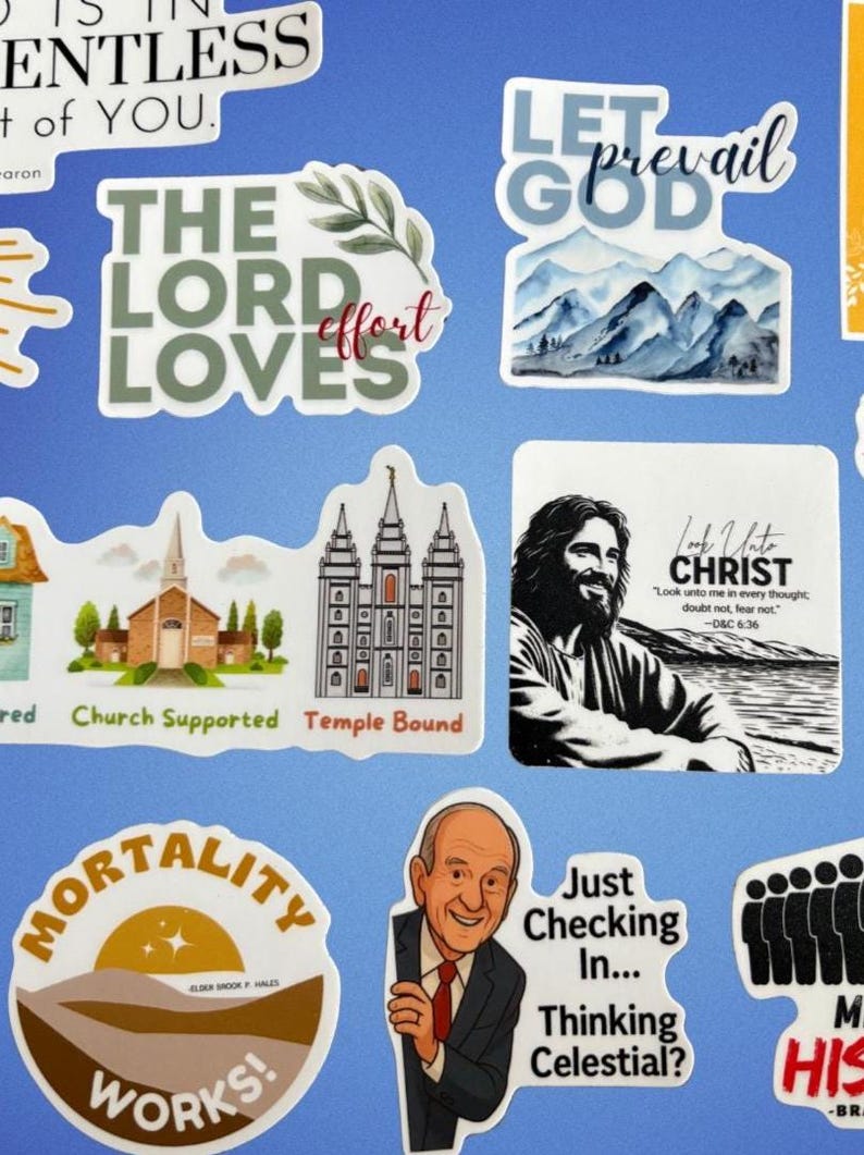 LDS Quote Stickers: Russell M Nelson, Think Celestial - 12 Pack - Etsy