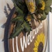 Welcome Sunflower Door Hanger, Front Door Decor, Home Decor, Front Door ...