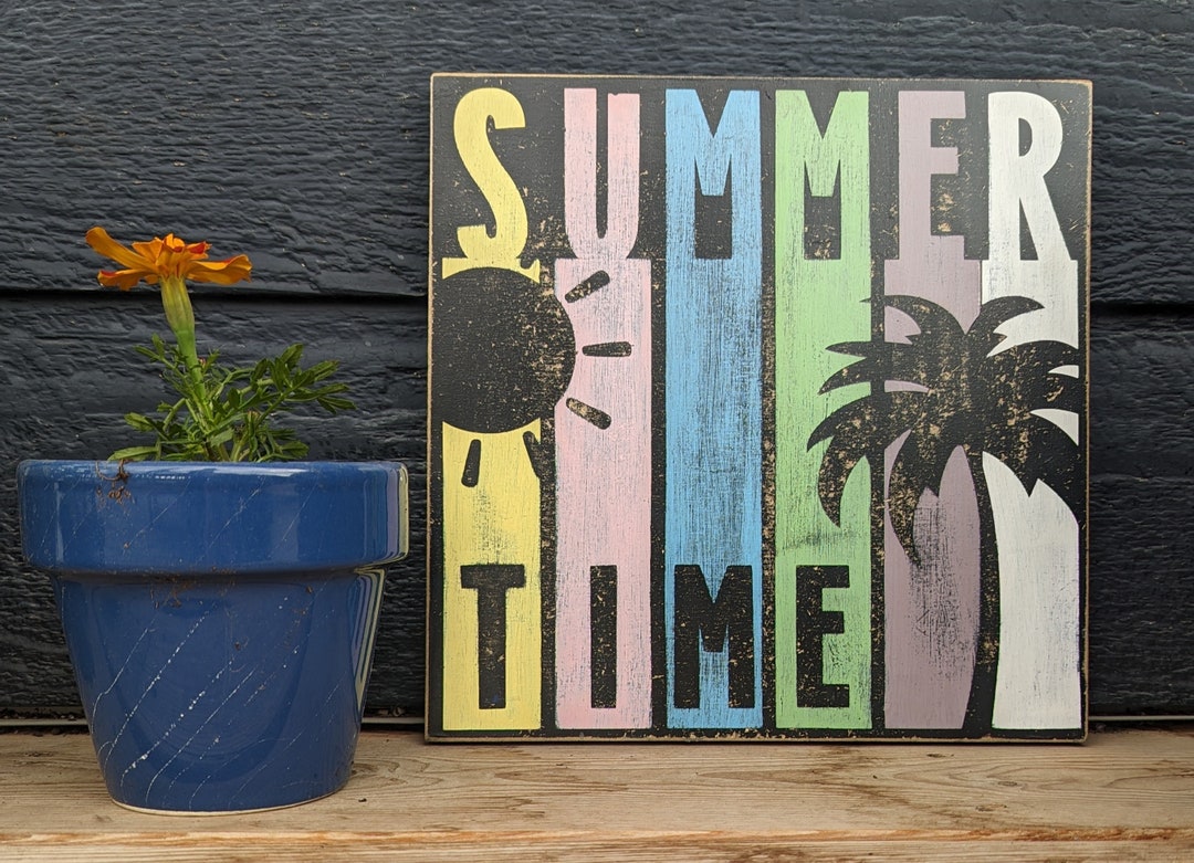 Summer Time Sign, Summer Wood Sign, Summer Decor, Summer Wall Decor ...