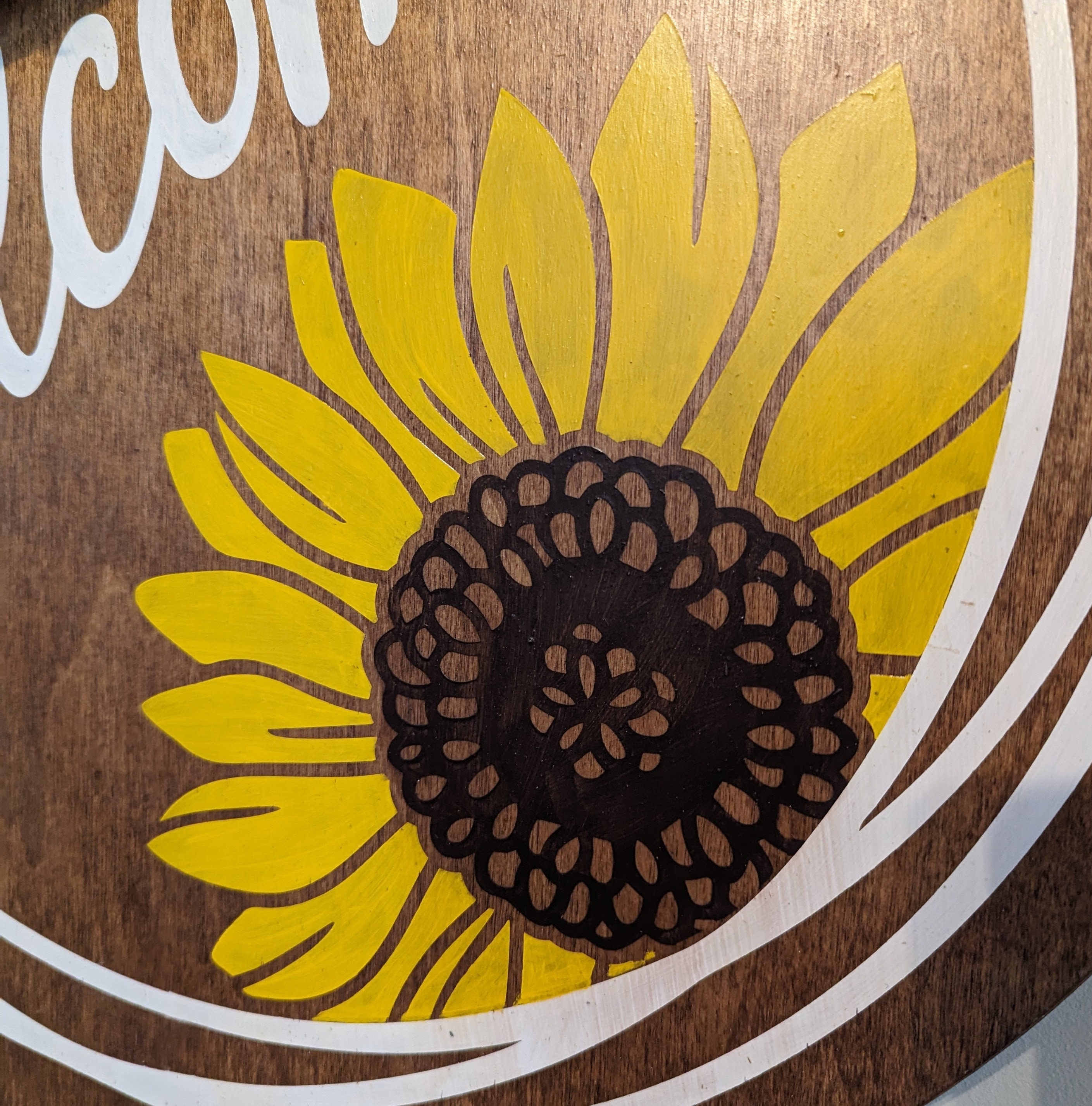 Welcome Sunflower Door Hanger, Front Door Decor, Home Decor, Front Door ...