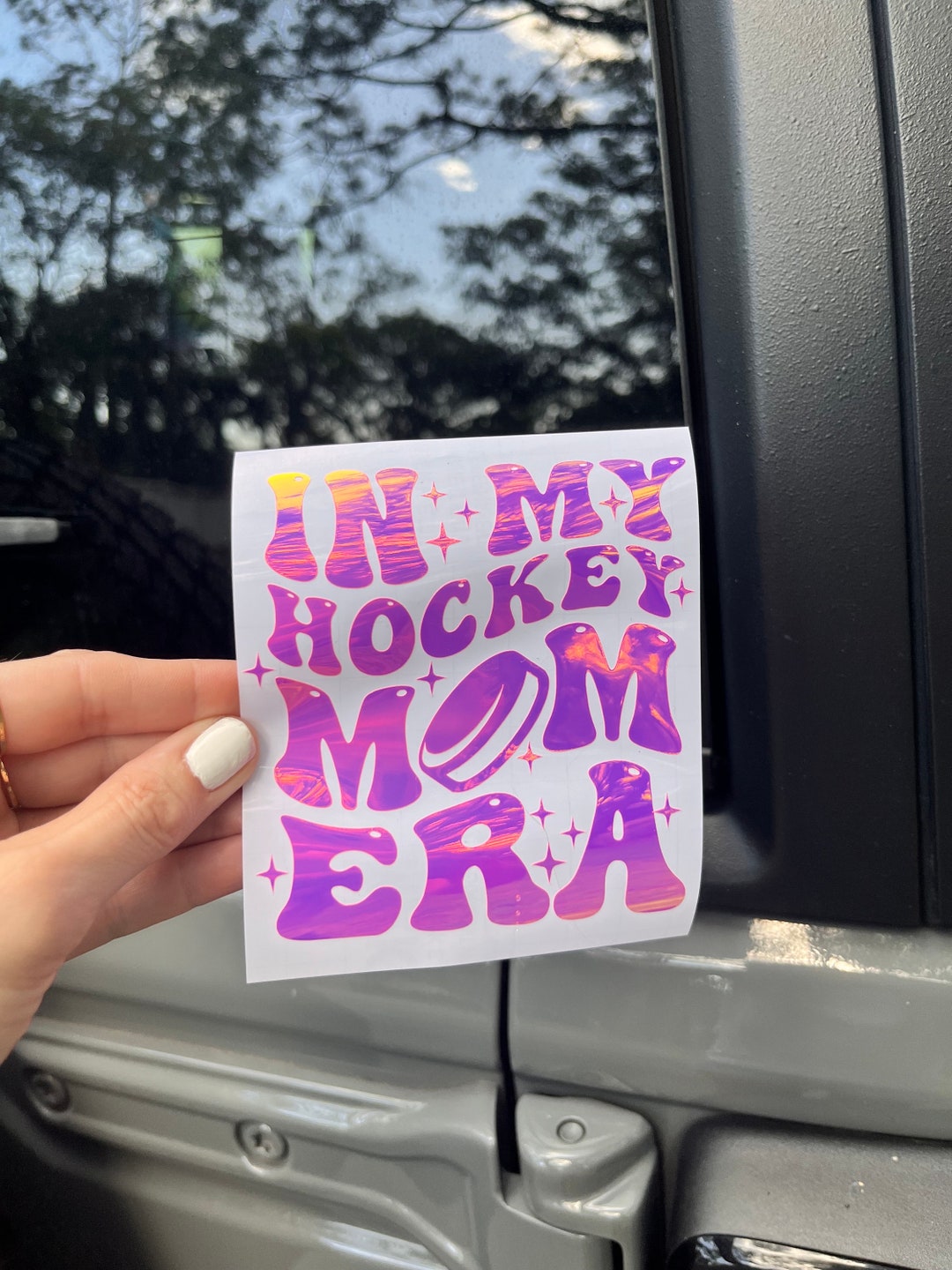Holographic Hockey Mom Era Decal: Sports Bumper Sticker - Etsy