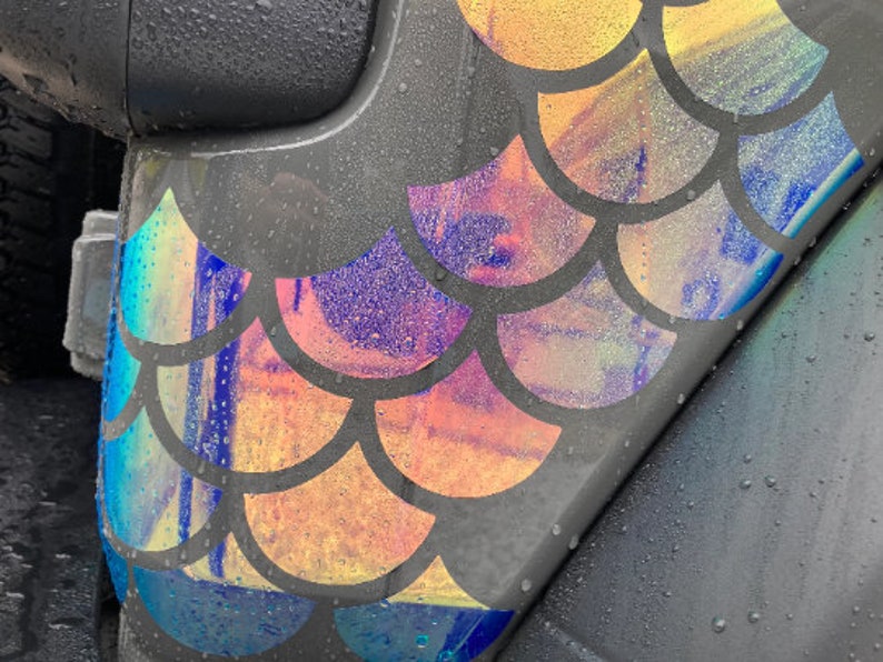 Holographic Vinyl Mermaid Scales Decals - Etsy