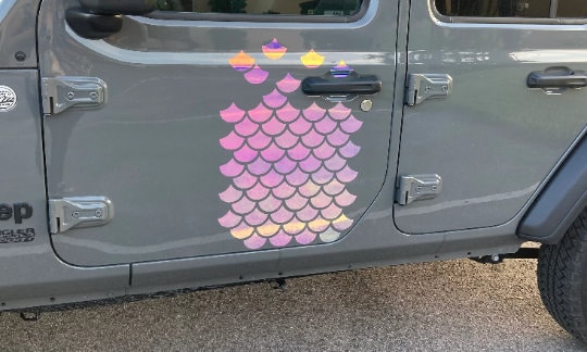 Holographic Vinyl Mermaid Scales, Car Decals, 4x4 - Etsy