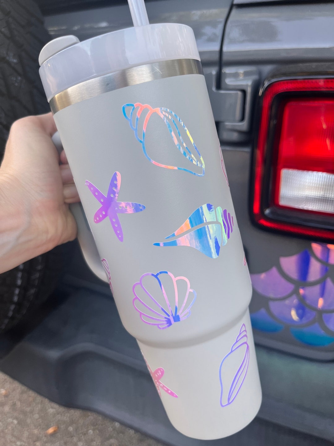 Holographic Seashell Stanley Decals, 30oz or 40oz Stanley Decals ...