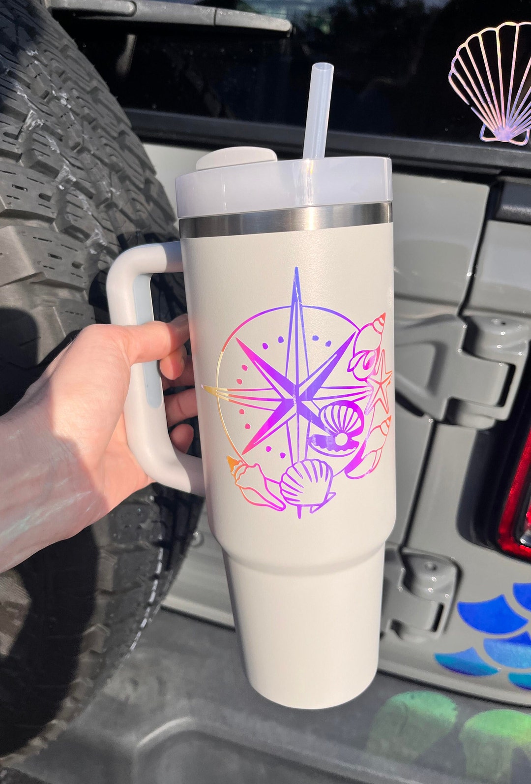 Holographic Vinyl Decal for Stanley 30 or 40oz Tumbler, Nautical ...
