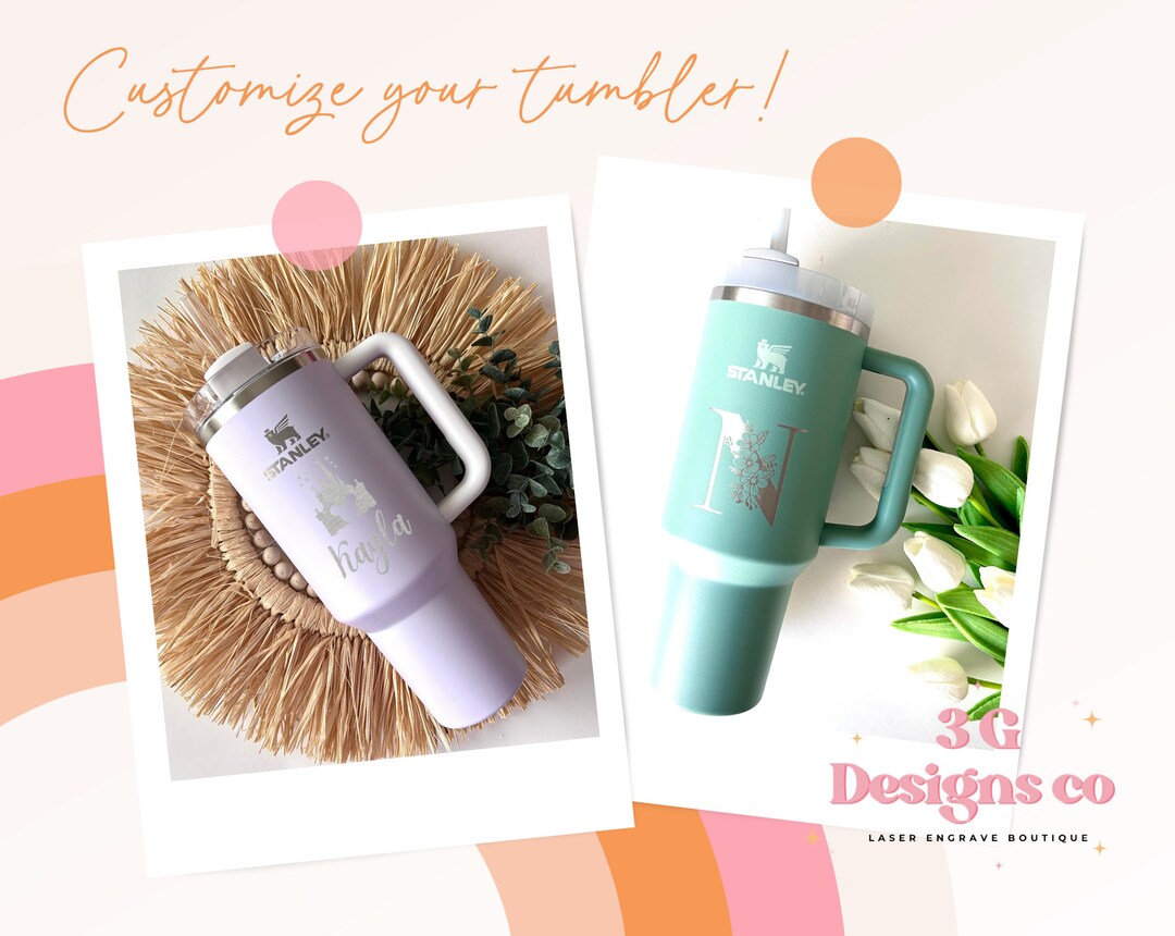 Monogram Stanleystanley Engraved Tumbler,30 0z Stanley,stanley Quencher ...