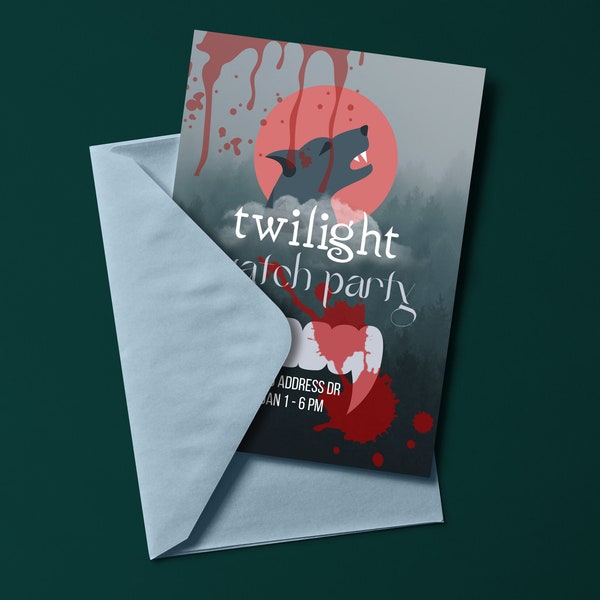 Twilight Birthday Party Invitation - Etsy Twilight Birthday Party Invitation - Etsy