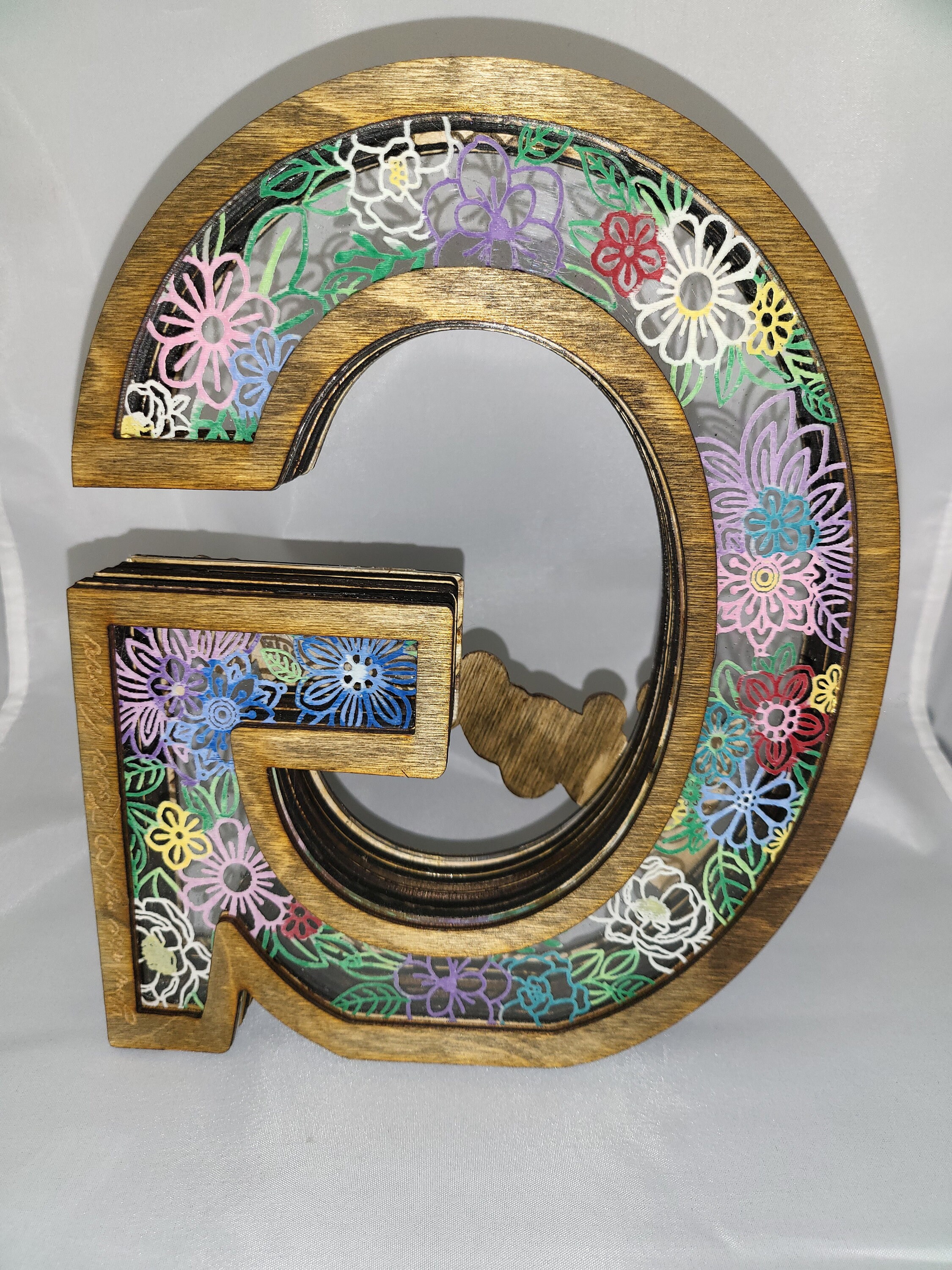 Personalized Hand Painted Letter Bank, Wooden Alphabet Initial - Etsy