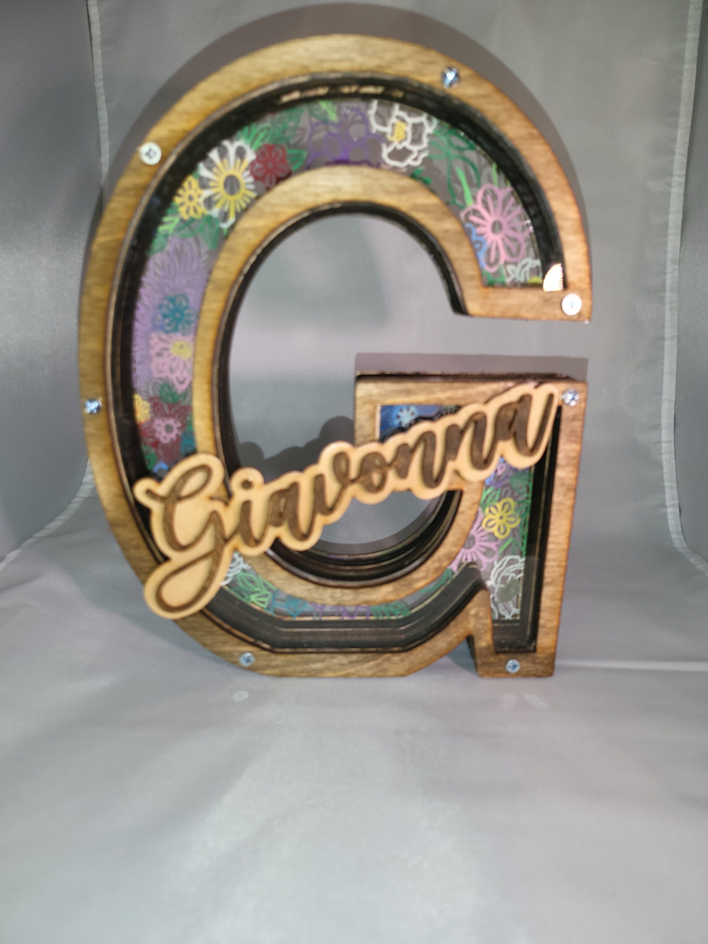 Personalized Hand Painted Letter Bank, Wooden Alphabet Initial - Etsy