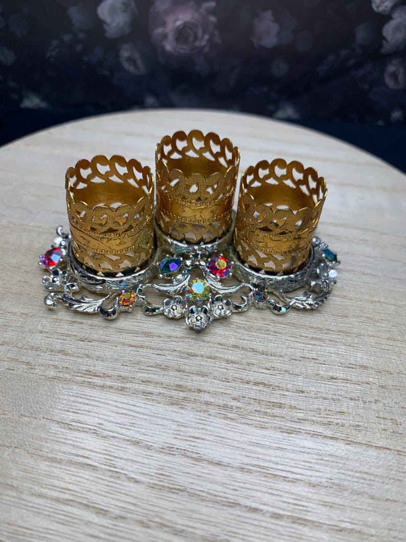 Vintage Sam Fink Jeweled Lipstick Holder- Vintage Vanity- Vintage ...