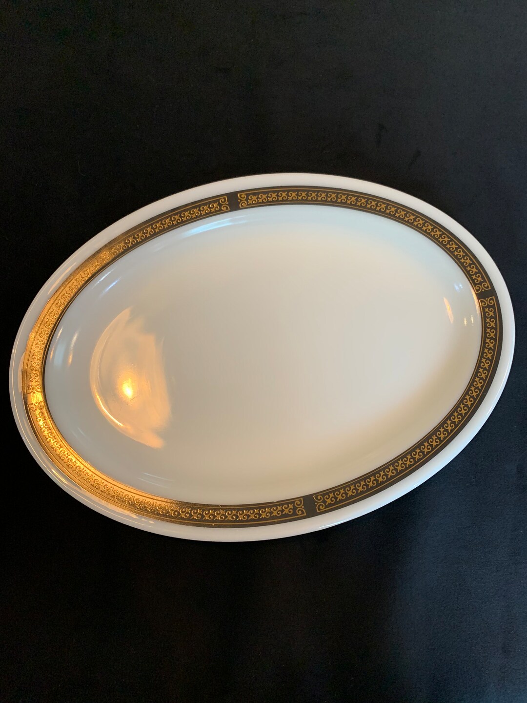 Vintage Pyrex Platter in Ebony Pattern 1960s-vintage Platter- Vintage ...