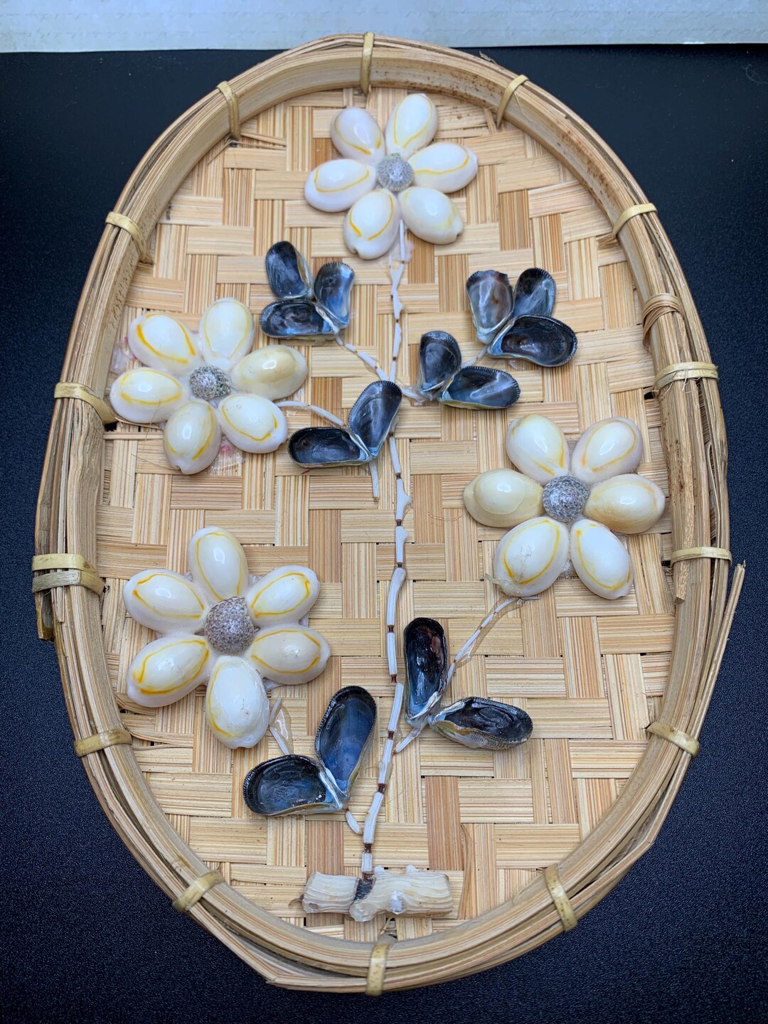 Vintage Shell Art Flowers Seashell Art Floral Wall Art - Etsy