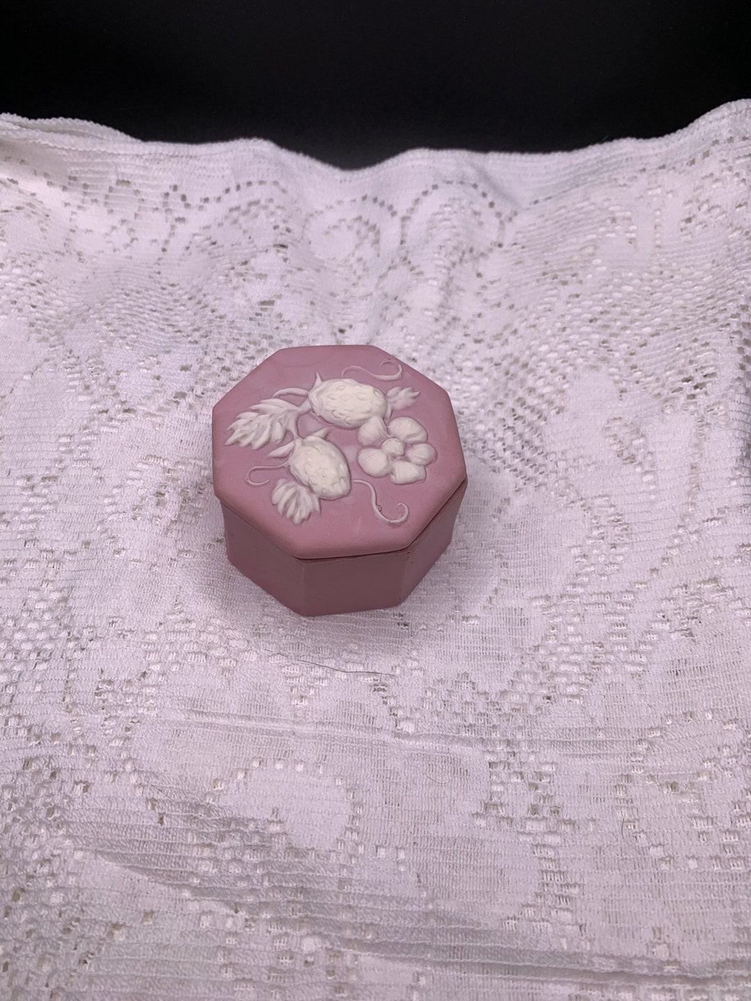 Pink Soapstone Strawberry Box - Etsy
