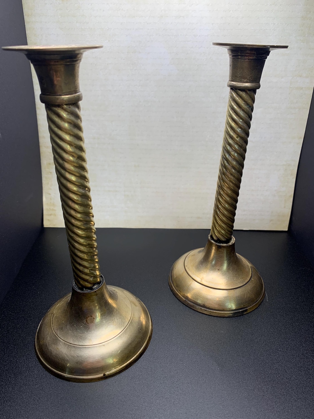 Vintage International Silver Co Twisted Candle Holders- Handmade Silver ...