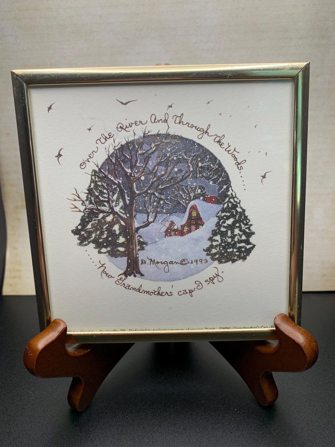 Vintage Framed D. Morgan Christmas Painting Signed- Original Art ...