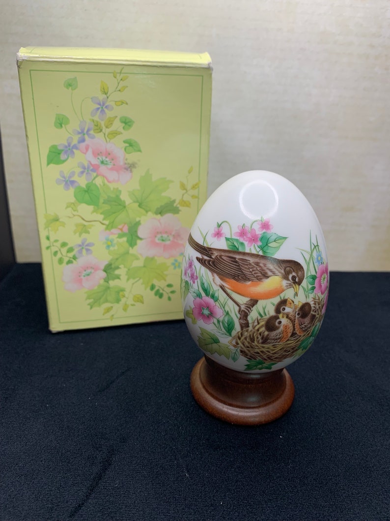 Vintage Avon Four Seasons Painted Egg Spring Design collectable Egg - Etsy