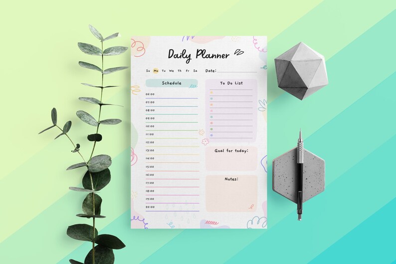 Daily Planner Printable Hourly Planner Time Blocking - Etsy
