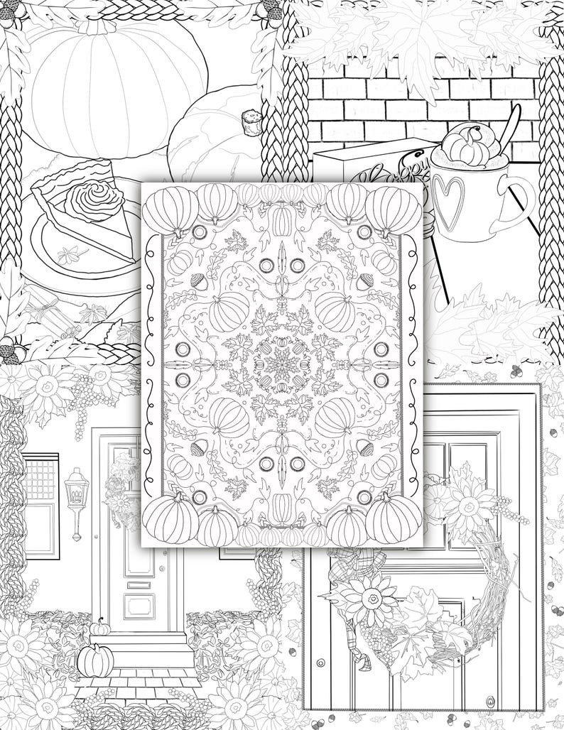 Fall Coloring Pages - Etsy