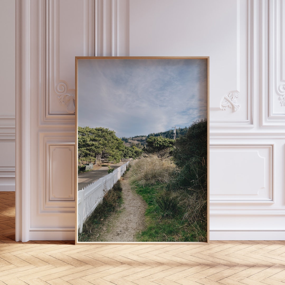 Lush Beach Trail Oregon Coast Photo Print, Coastal Nature Landscape ...
