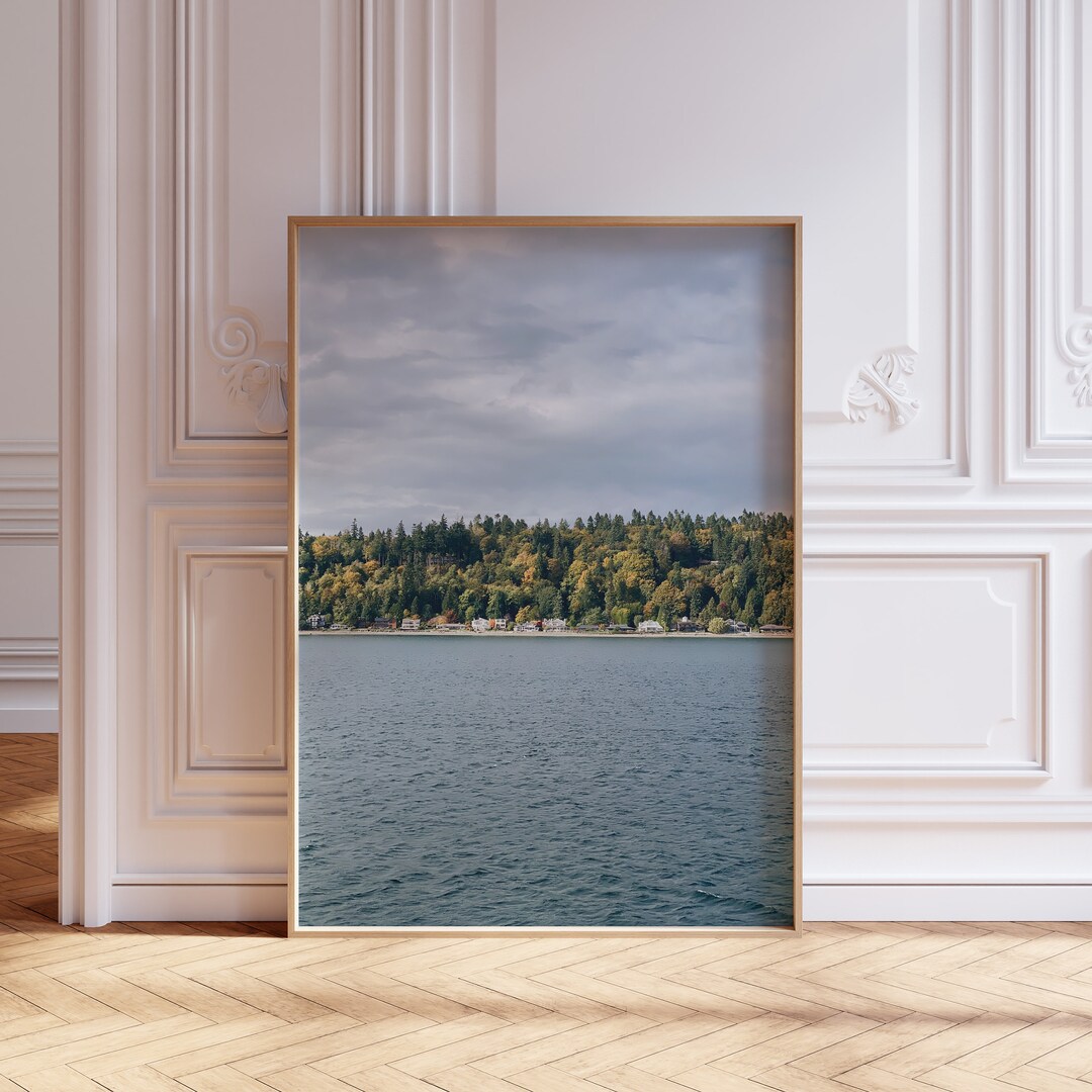 Autumn Foliage Puget Sound Photo Print, Fall Leaves Wall Art ...