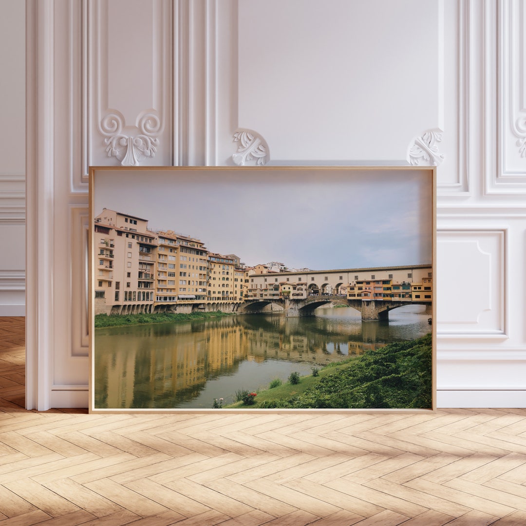Ponte Vecchio Florence Italy Horizontal Photo Print, Tuscan Bridge Wall ...