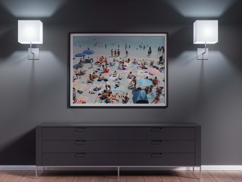 Cinque Terre Italy Beach Aerial Photo Print, Coastal Scene Wall Art ...