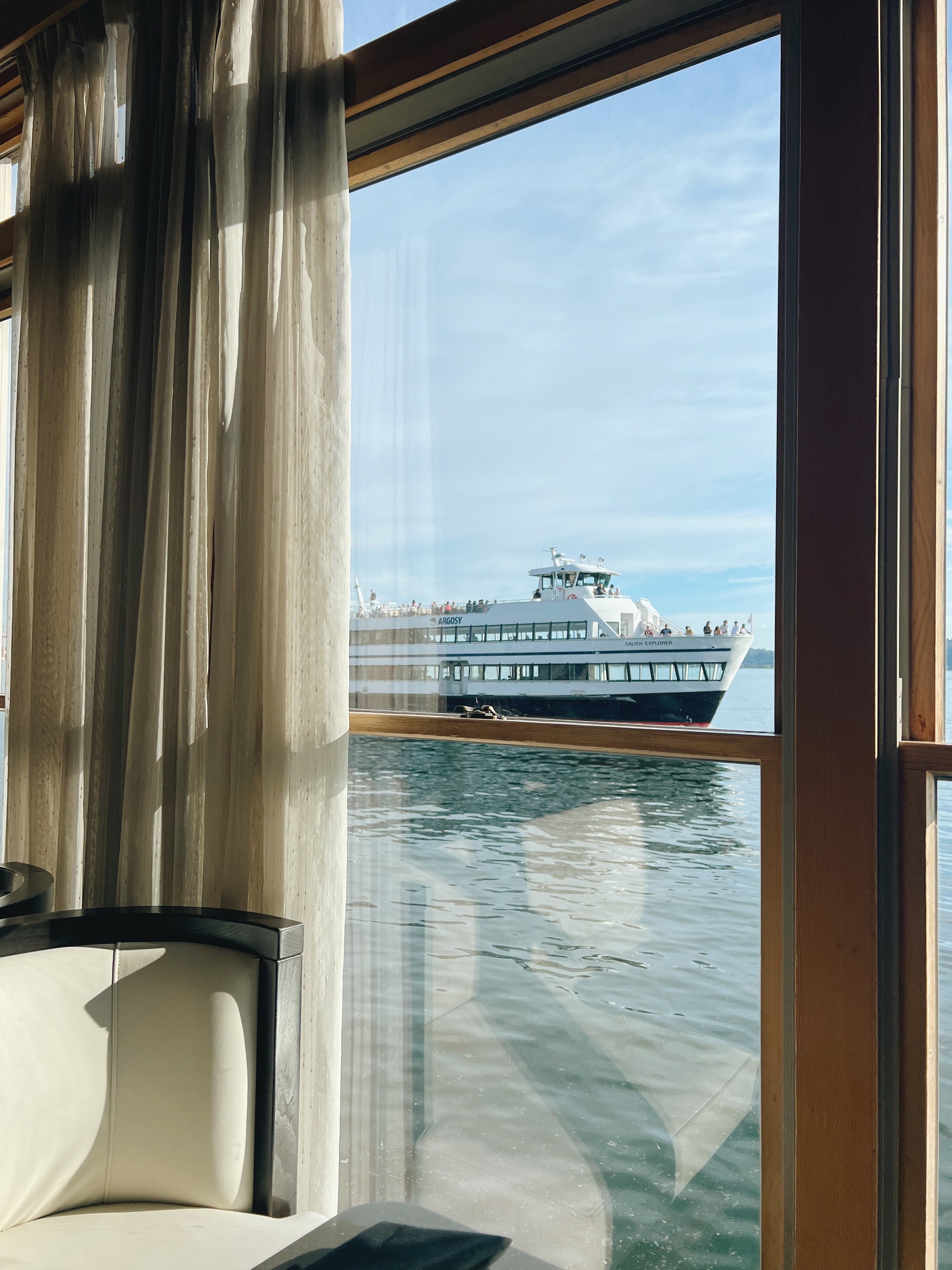 Vintage Seattle Waterfront Boat Photo Print, Beatles Hotel View ...
