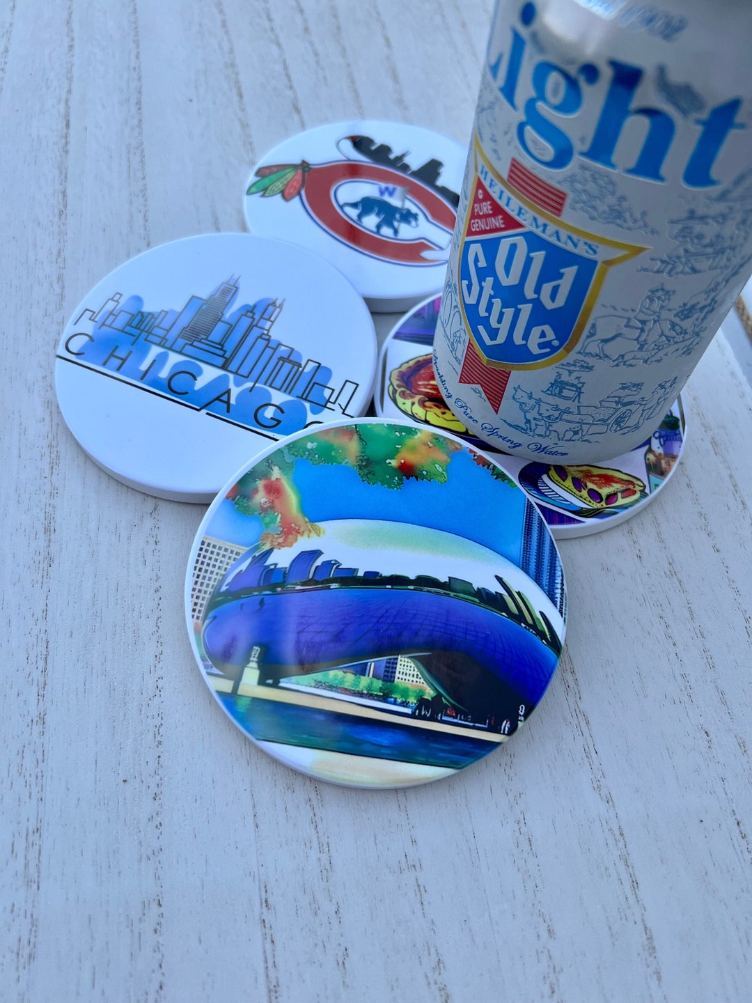 Chicago Coasters - Etsy