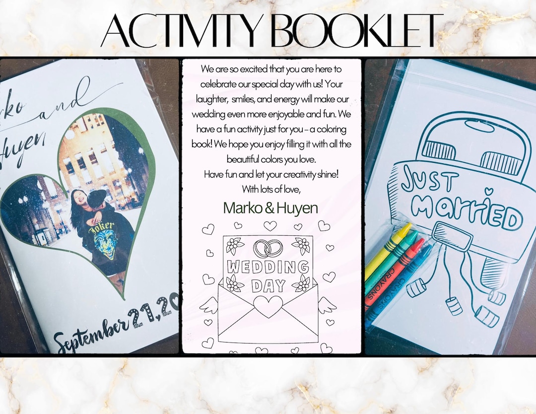 Personalized Wedding Activity Book - Etsy