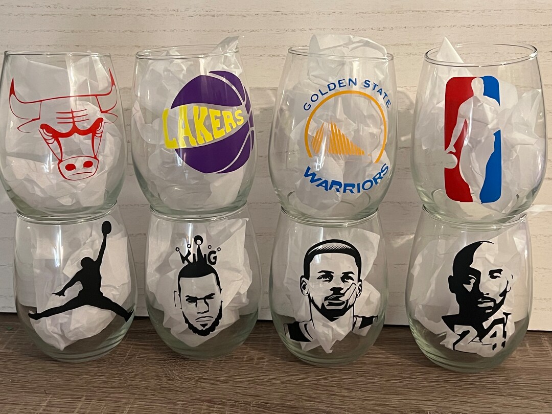 NBA Wine Glasses - Etsy