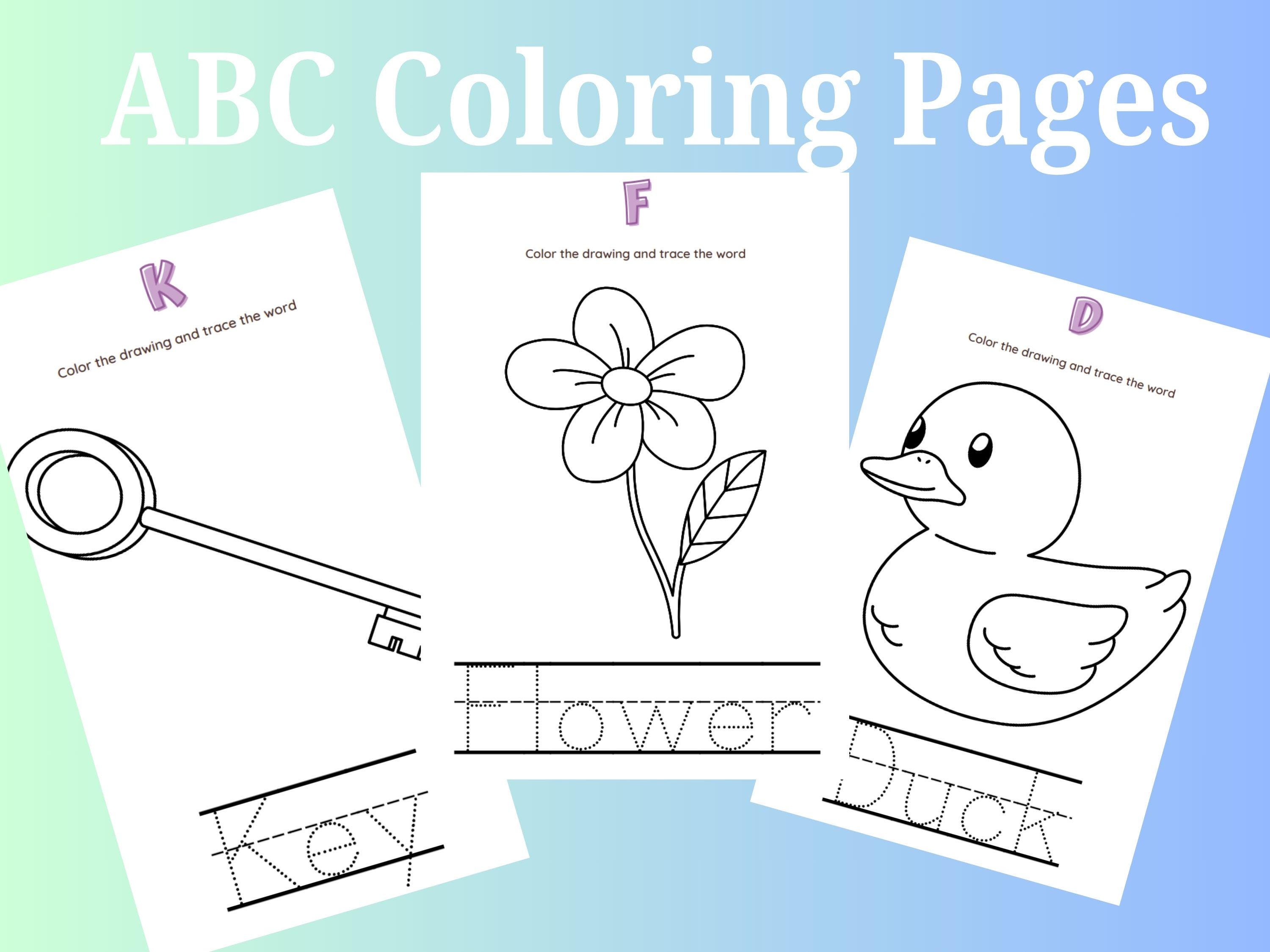 Children's ABC Coloring Pages | PDF Instant Download | Children's ...