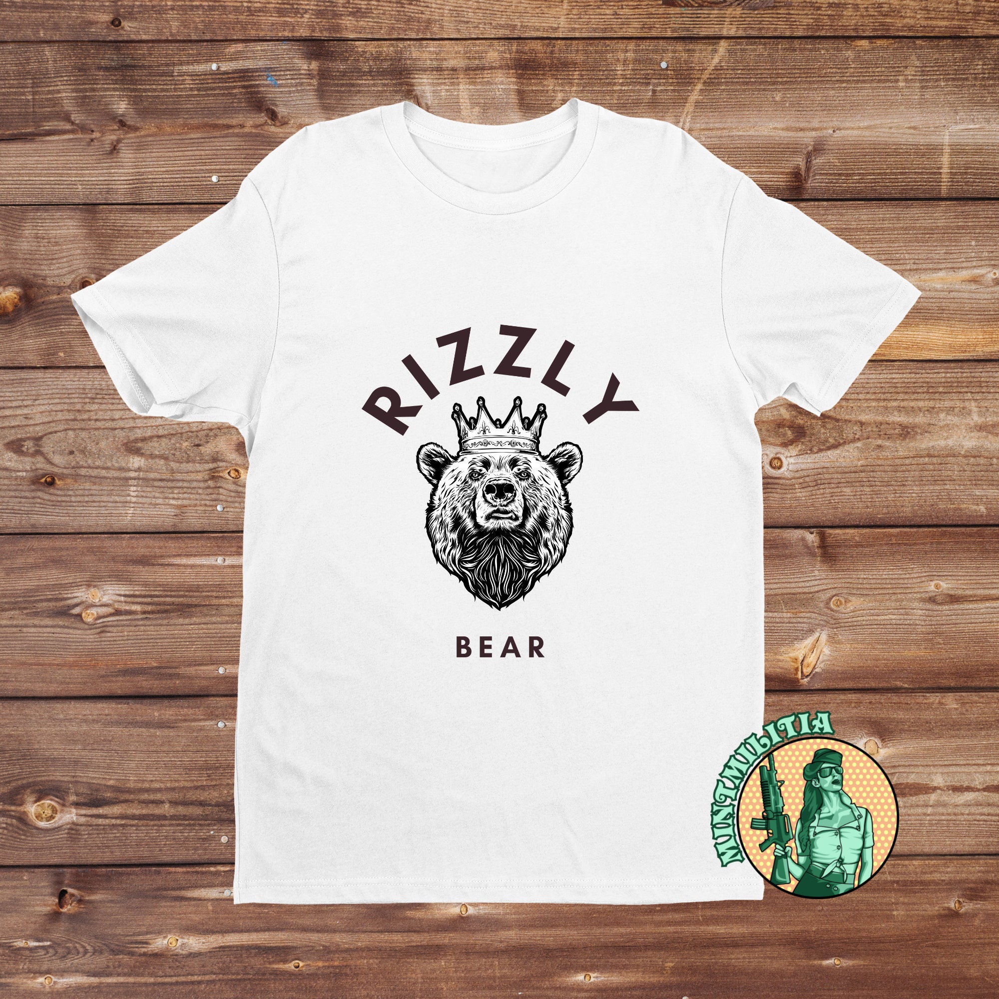 Rizzly Bear T-shirt, Rizz T-shirt, Rizz Shirt, W Rizz, Funny T-shirt ...