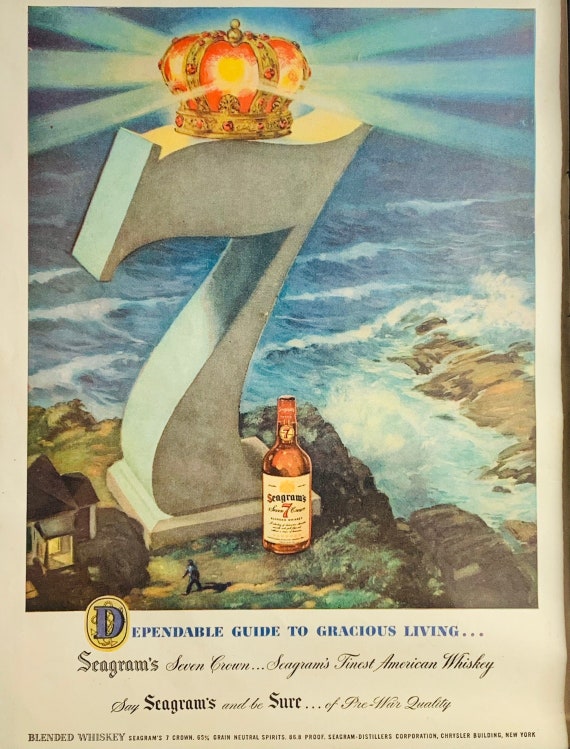 1947 Seagram's Spirit Color Vintage Ad Seagram's 7 - Etsy