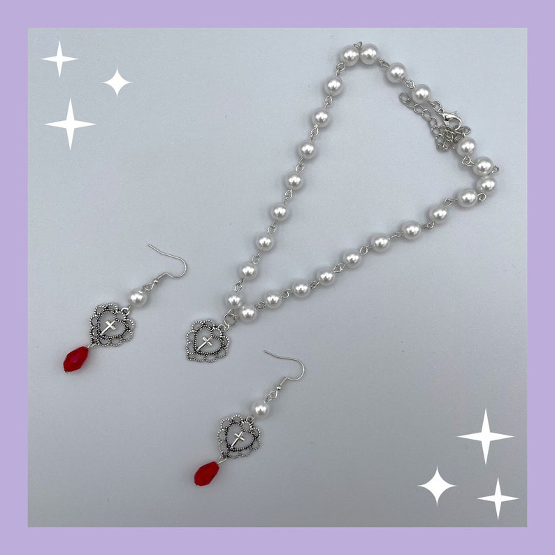 Bleeding Coquette Jewelry Set - Etsy