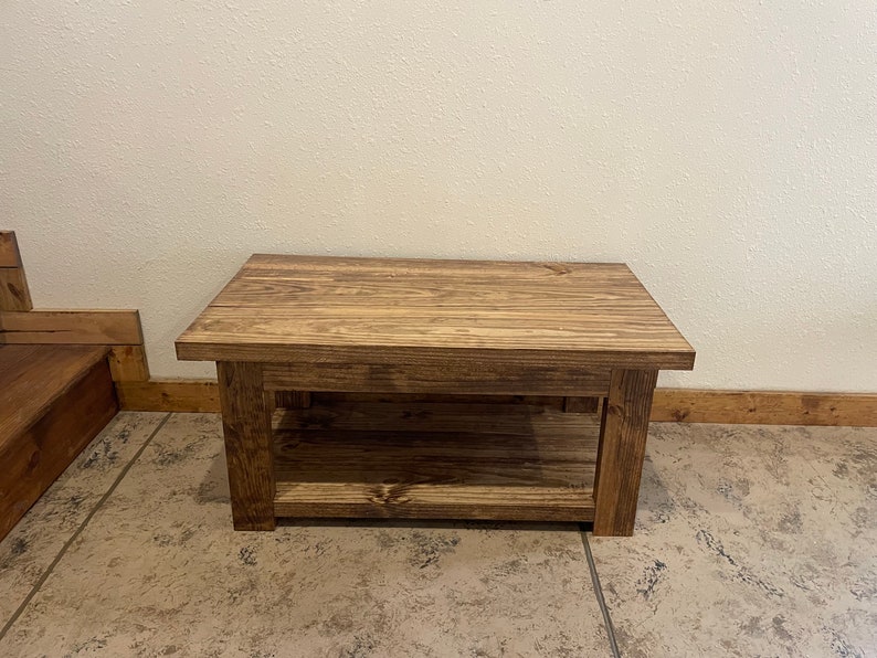 Coffee Table With Dog Ramp Early American - Etsy