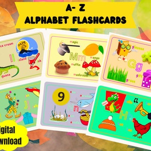 ALPHABET Flash Cards/alphabet Posters/abc Posters/colorful Classroom ...
