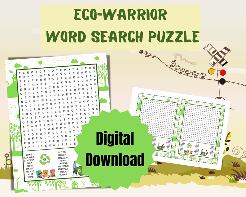 Eco-warrior ,recycle & Reuse Kids Worksheets, Word Search Kids, Word ...