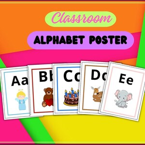 Colorful Classroom Decor Alphabet Posters abchomeschool montessori ...