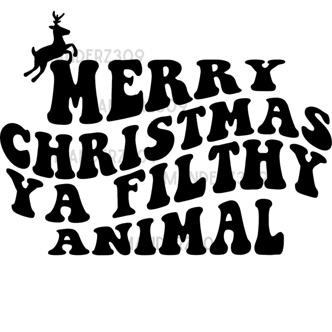 Merry Christmas Ya Filthy Animal Svg, Home Alone Svg, Funny Christmas ...