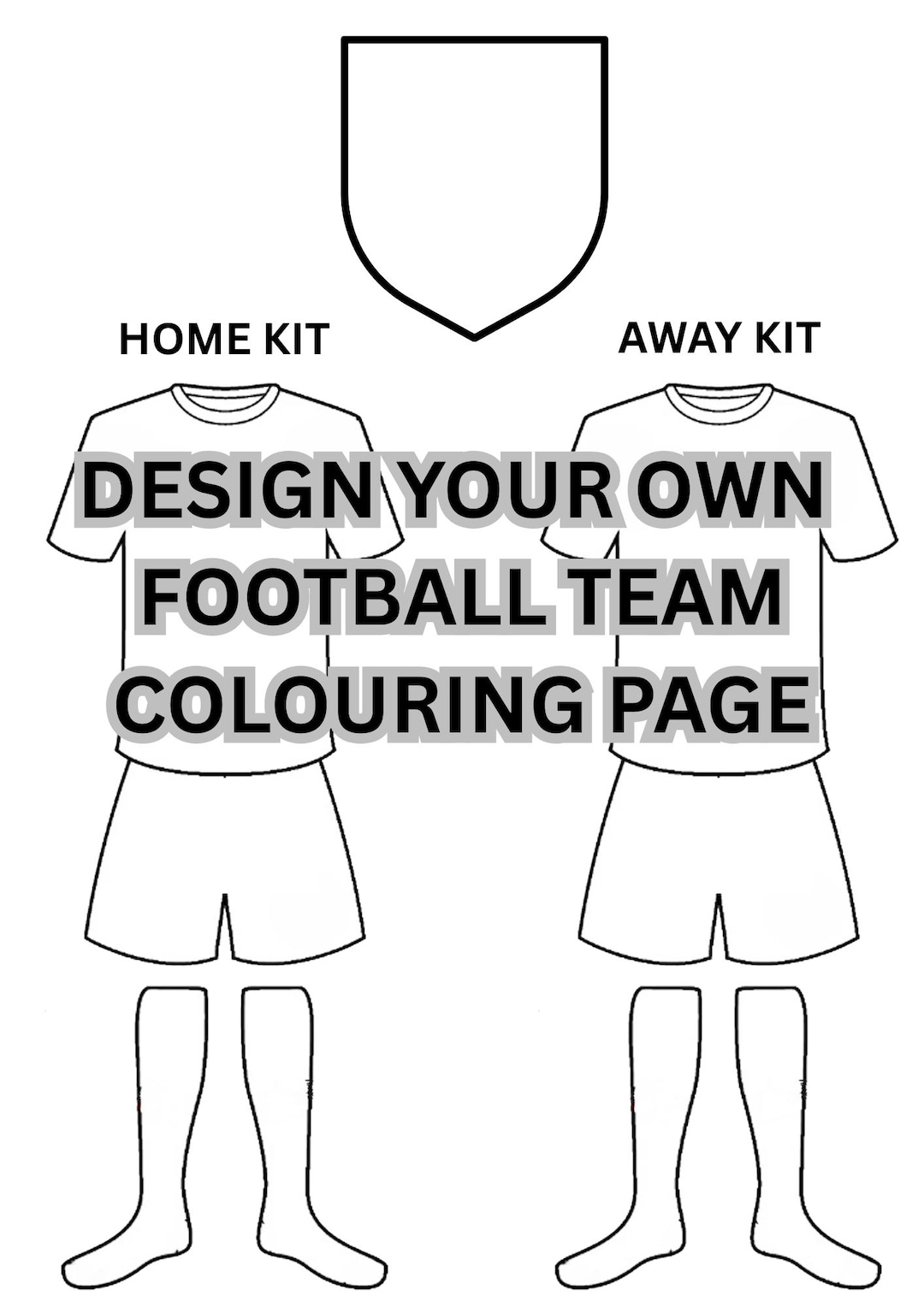 Create Your Own Football Team Colouring Page - Etsy UK