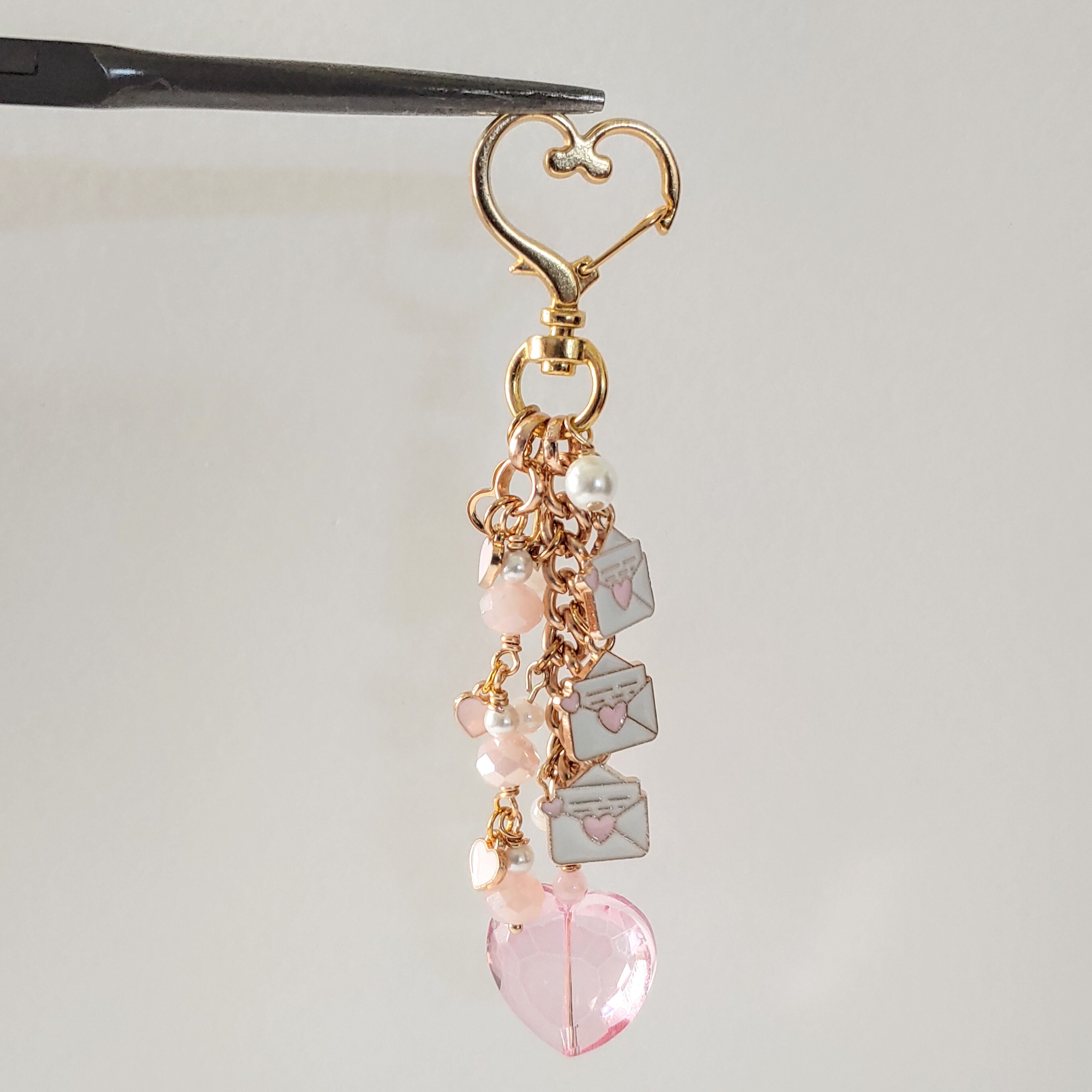 Love Letter Heart Keychain | Coquette Handmade Gift | Cute Accessory ...