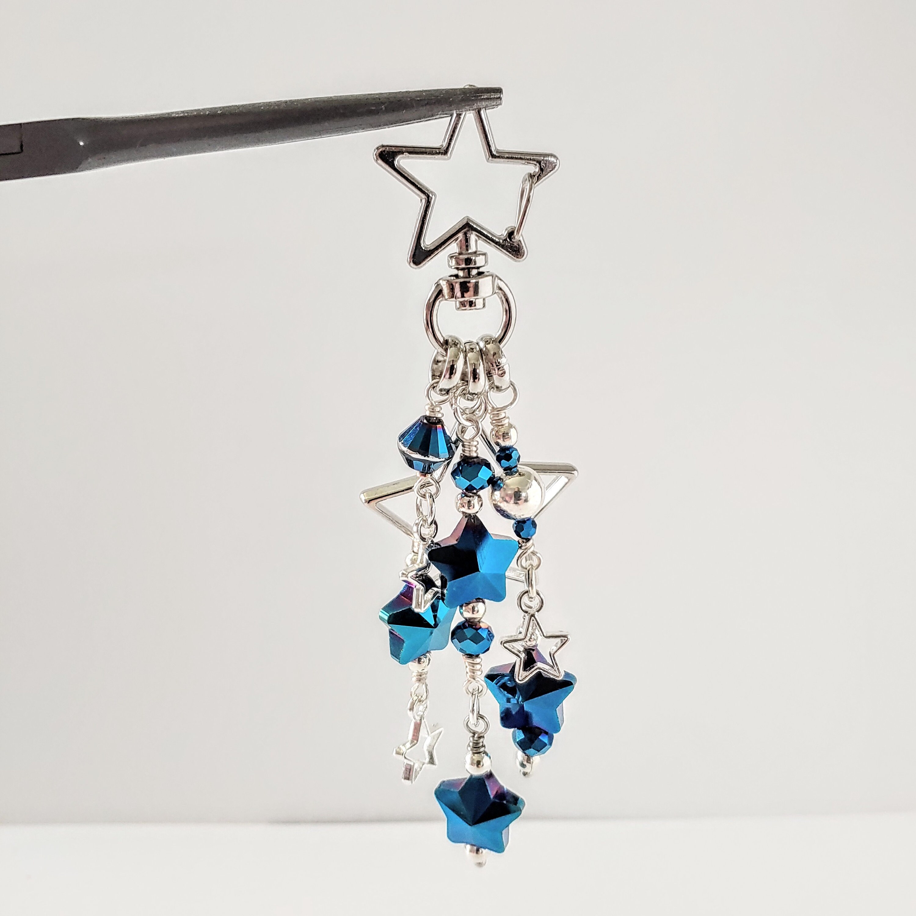 Falling Star Blue Keychain Cute Star Keychain Kawaii Accessory Purse ...