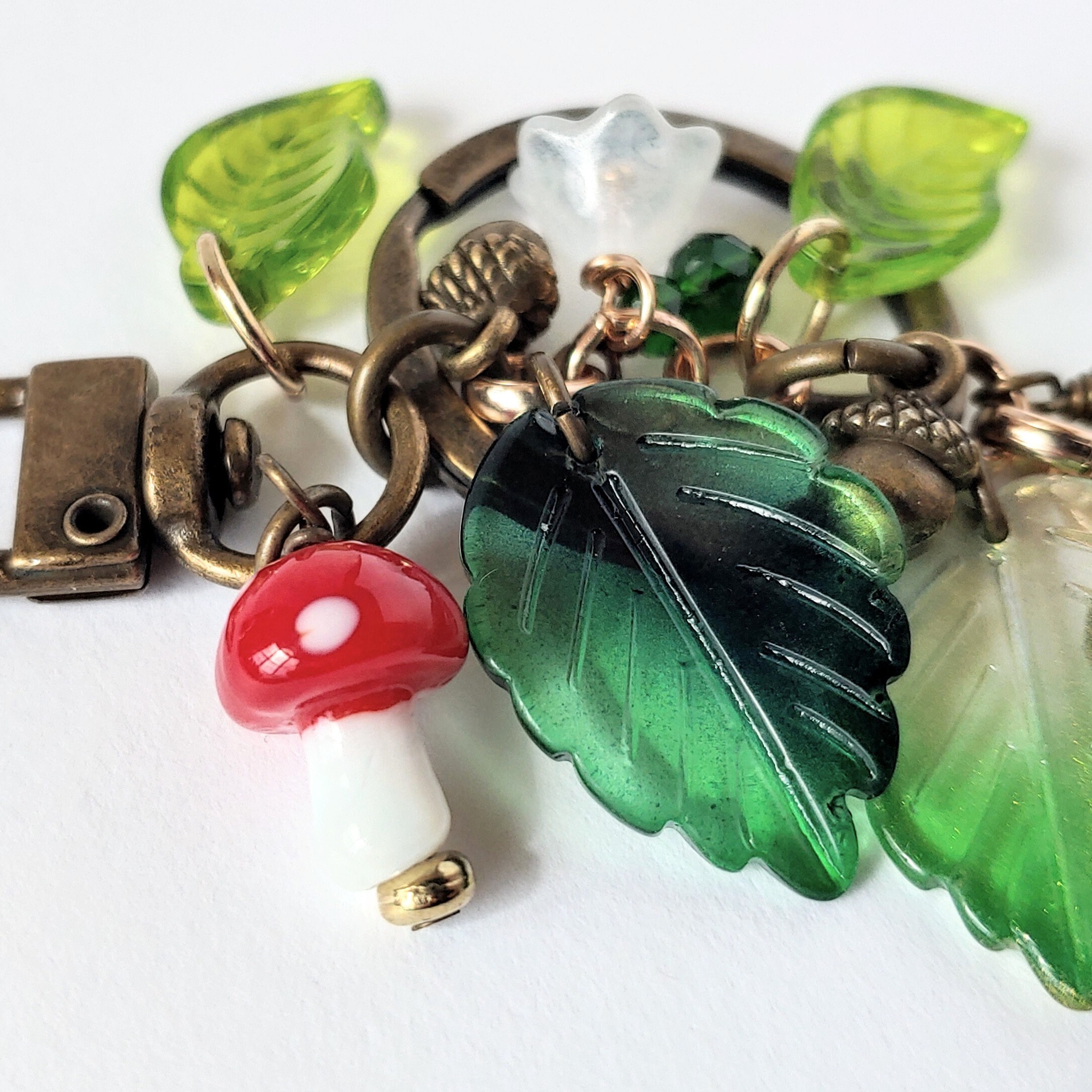 Forest Keychain Cottagecore Leaf Purse Charm Backpack Nature & Outdoors ...