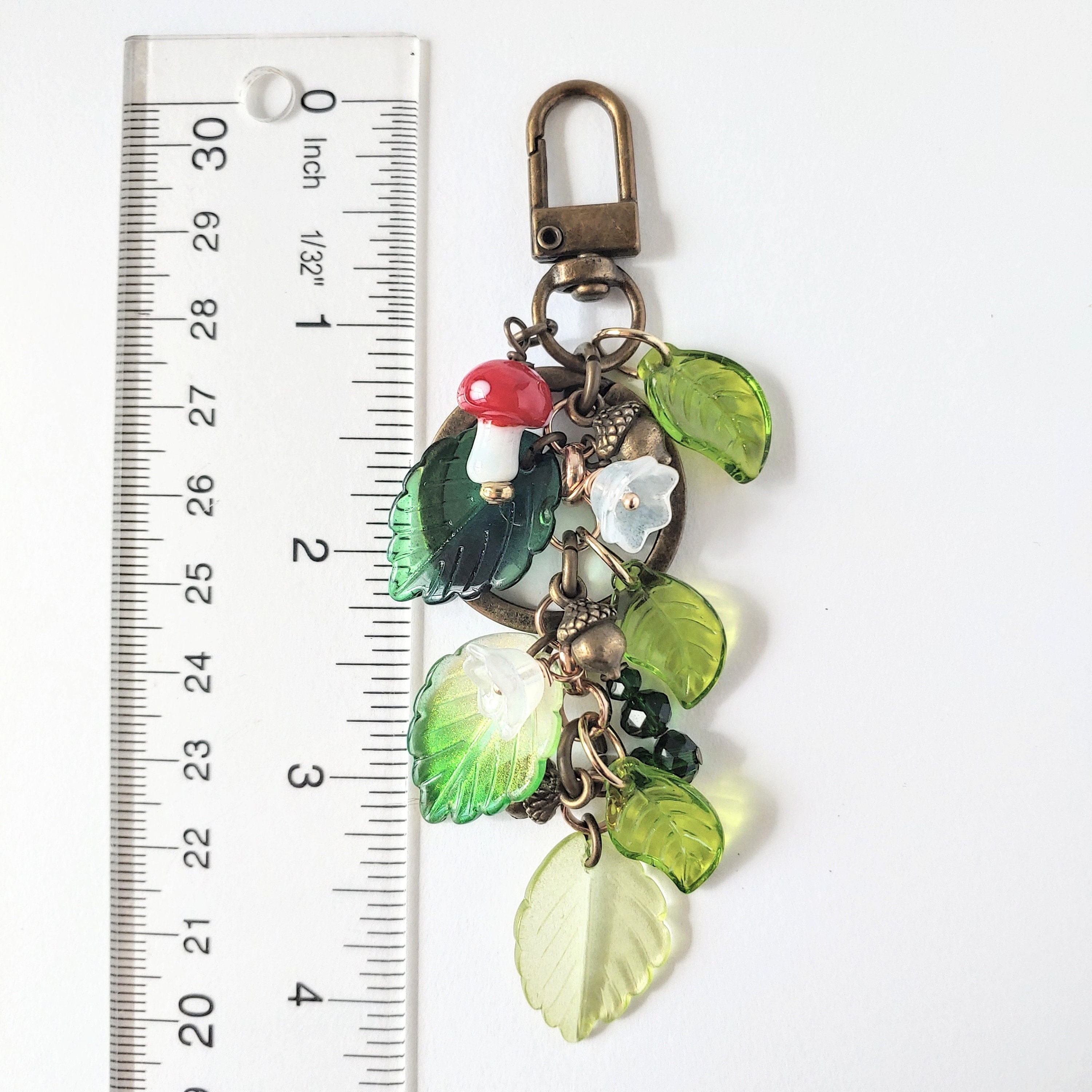 Forest Keychain Cottagecore Leaf Purse Charm Backpack Nature & Outdoors ...