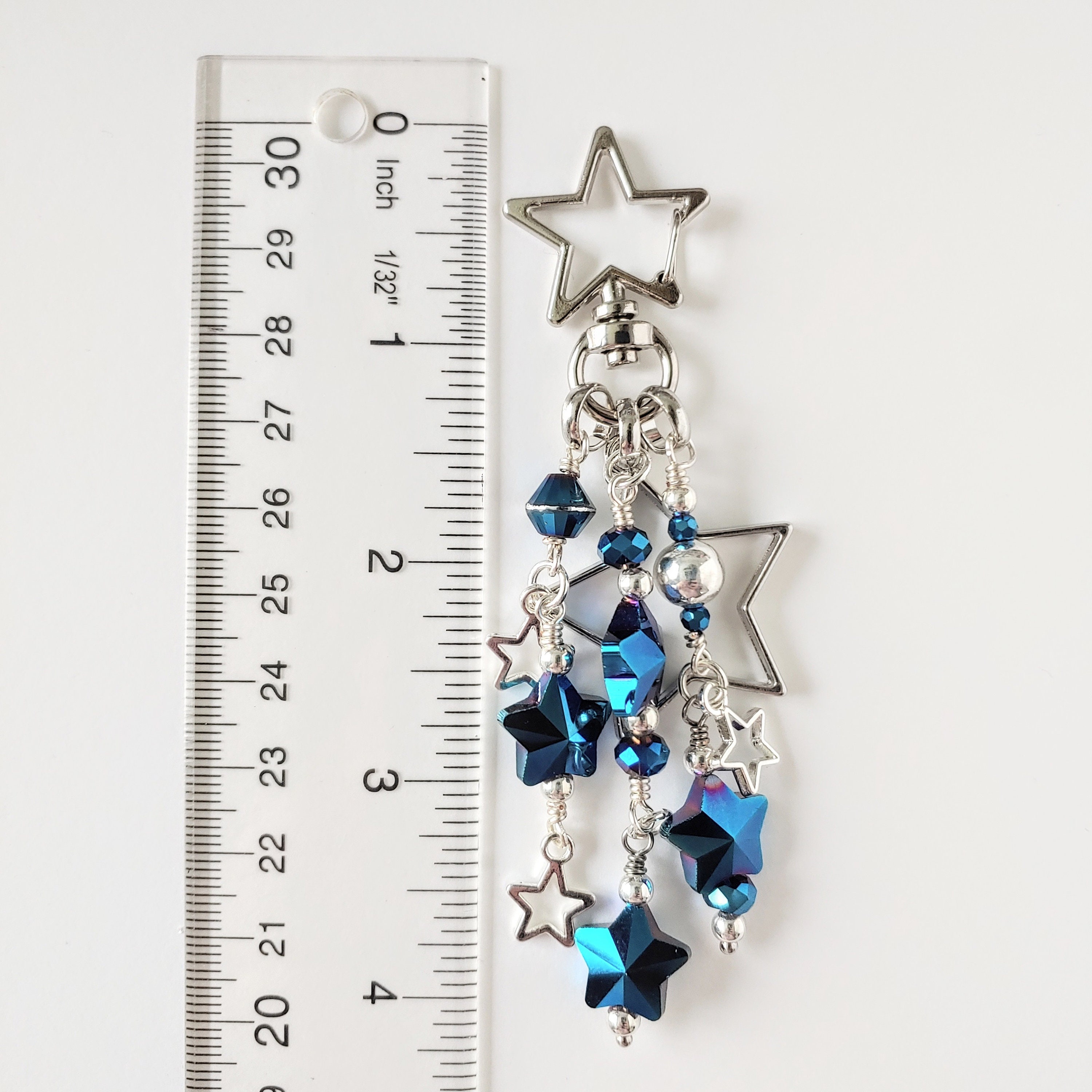 Falling Star Blue Keychain Cute Star Keychain Kawaii Accessory Purse ...