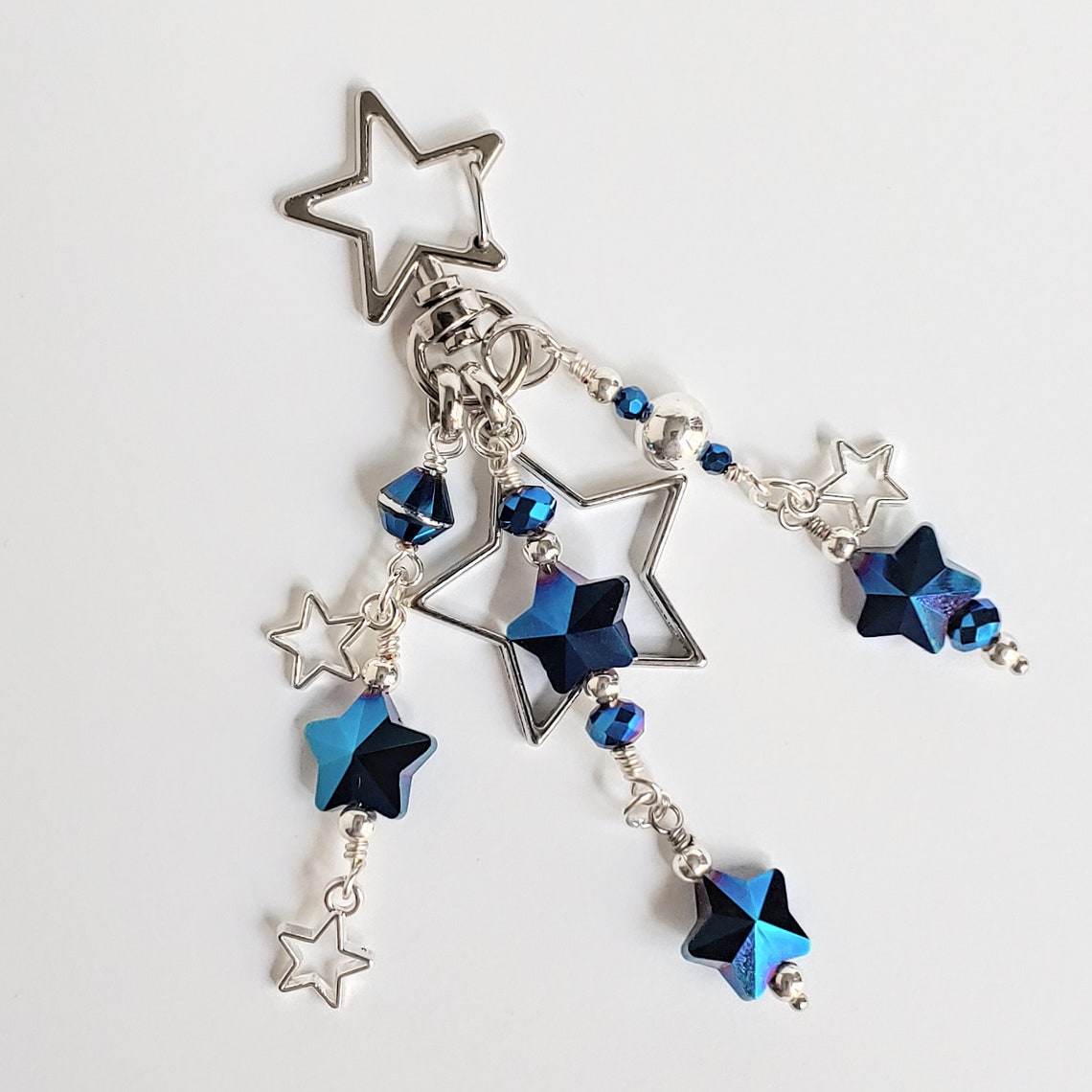 Falling Star Blue Keychain Cute Star Keychain Kawaii Accessory Purse ...