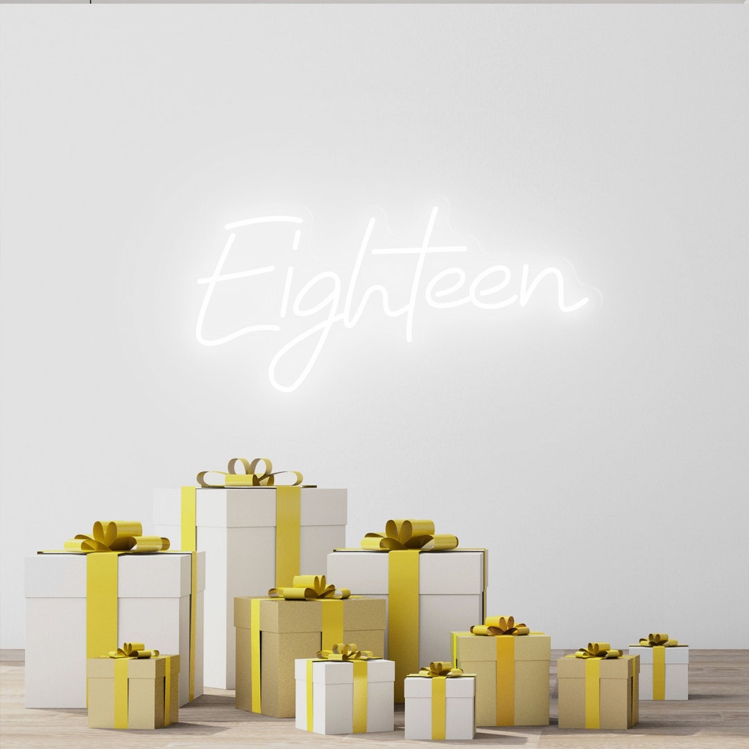 Eighteen Neon Sign Birthday Party - Etsy