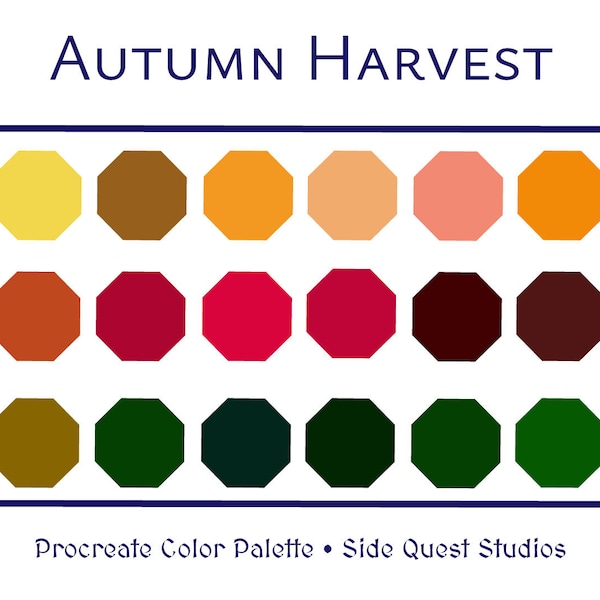Fall Color Pallette - Etsy